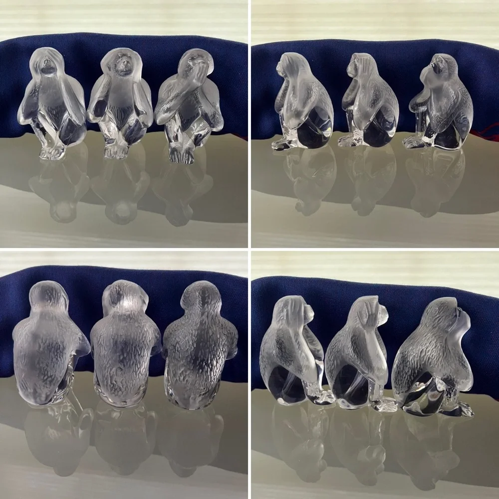 Daum | Art | Set 3 Wise Monkeys No See No Hear No Speak Frostedclear ...